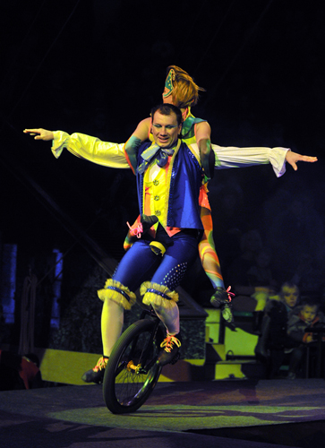 Duo Acrobats On The Monocycle/ International Talent Agency "Rising Stars".